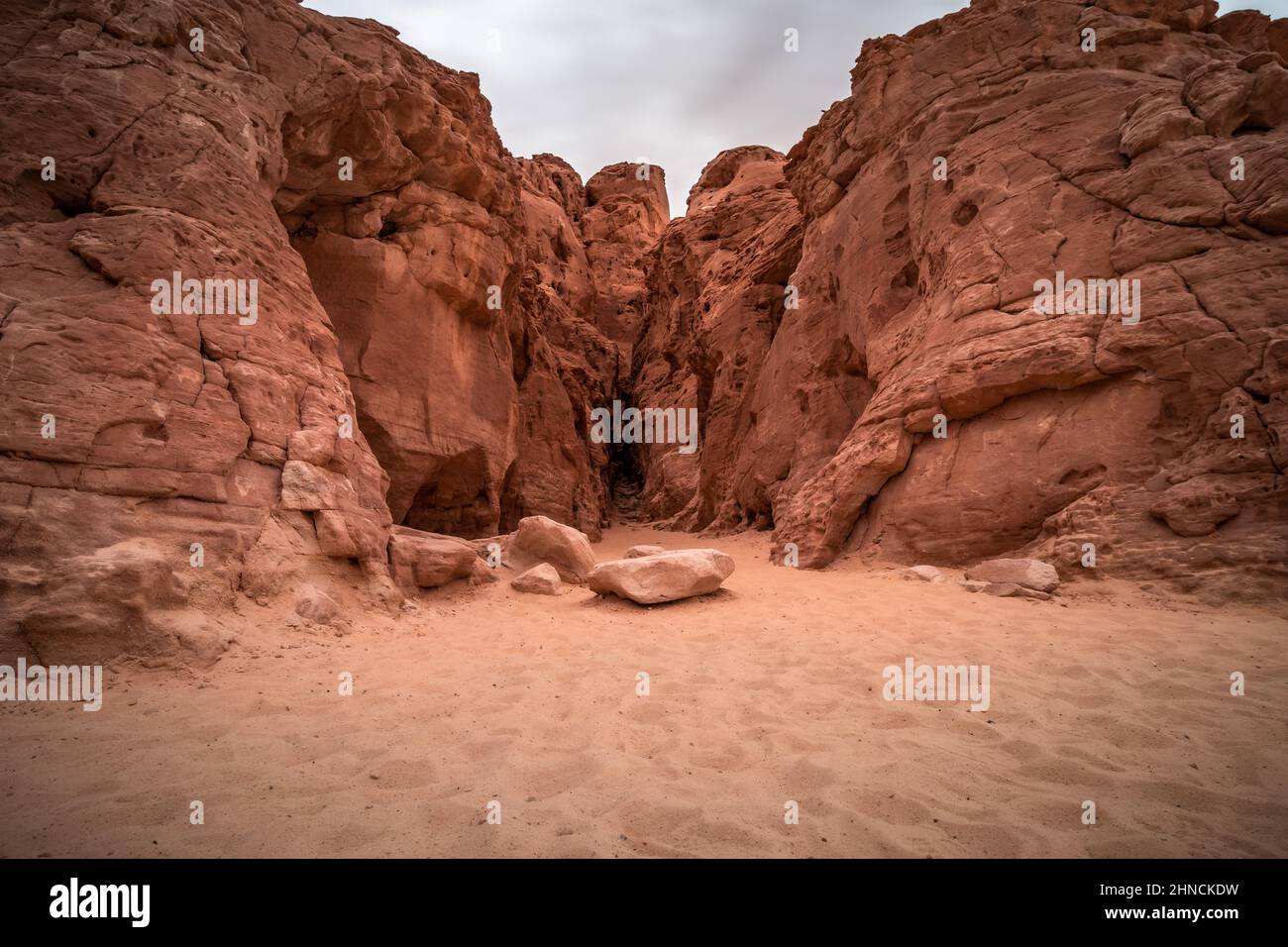 View of red desert rocks in Timna natural park in Negev, Eilat, Israel ...
