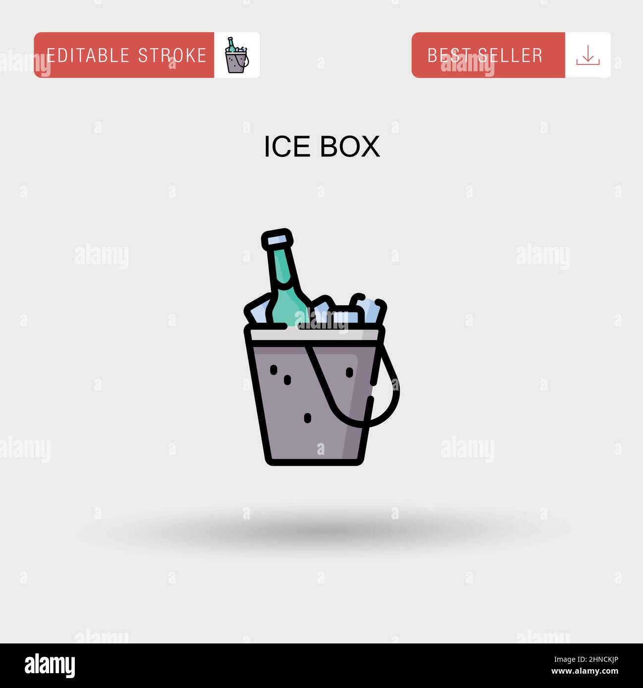 Ice box Simple vector icon Stock Vector Image & Art - Alamy
