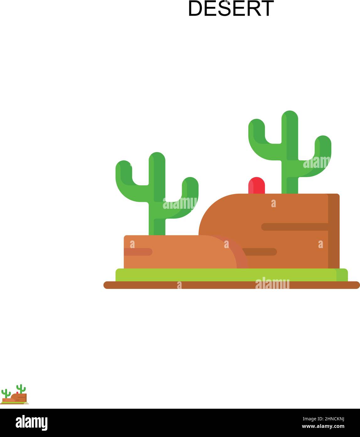 Desert Simple vector icon. Illustration symbol design template for web ...