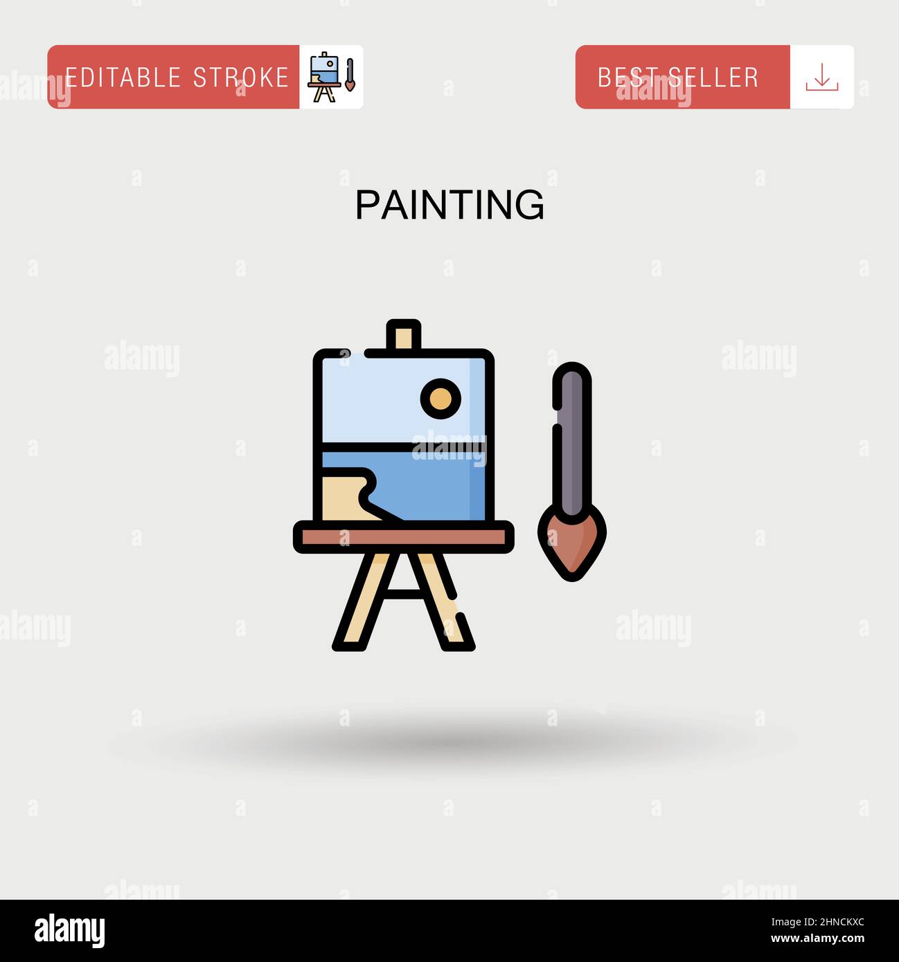 Oil paintings landscape Stock Vector Images - Alamy