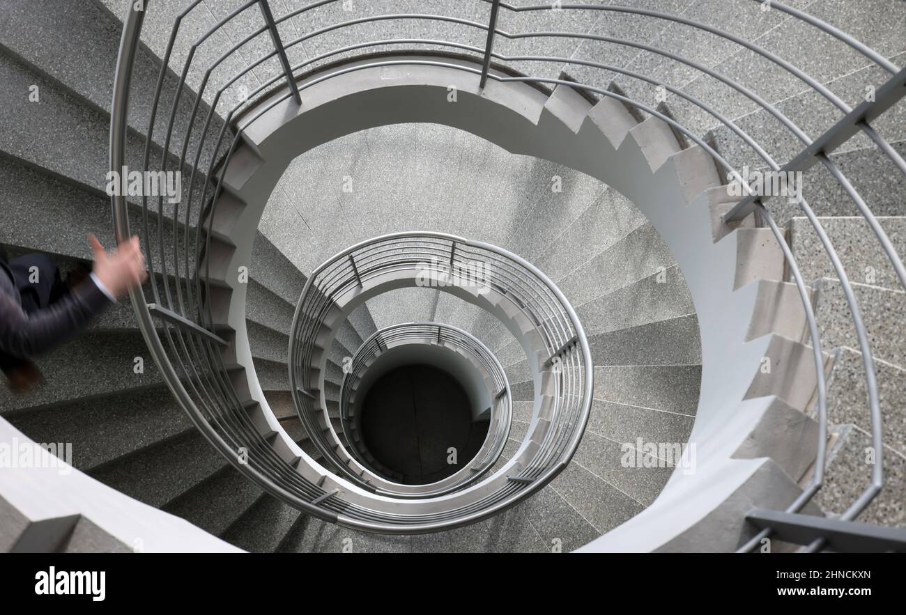 Germany - spiral staircase in a building Stock Photo - Alamy