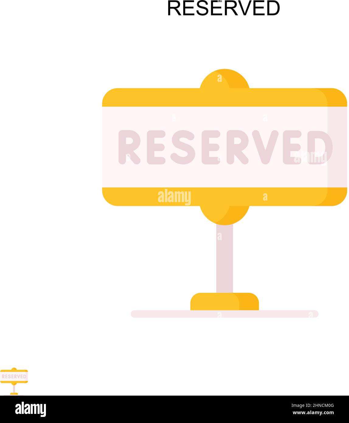Reserved Simple vector icon. Illustration symbol design template for web mobile UI element Stock ...