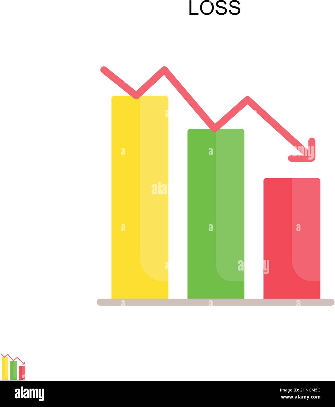 Loss Simple vector icon. Illustration symbol design template for web ...