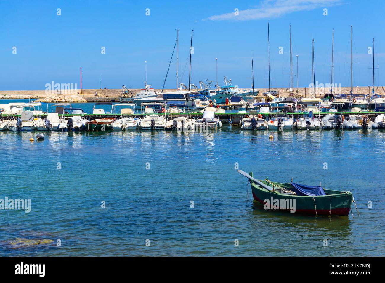 Italy, Apulia, Bari, Santo Spirito, harbour Stock Photo - Alamy