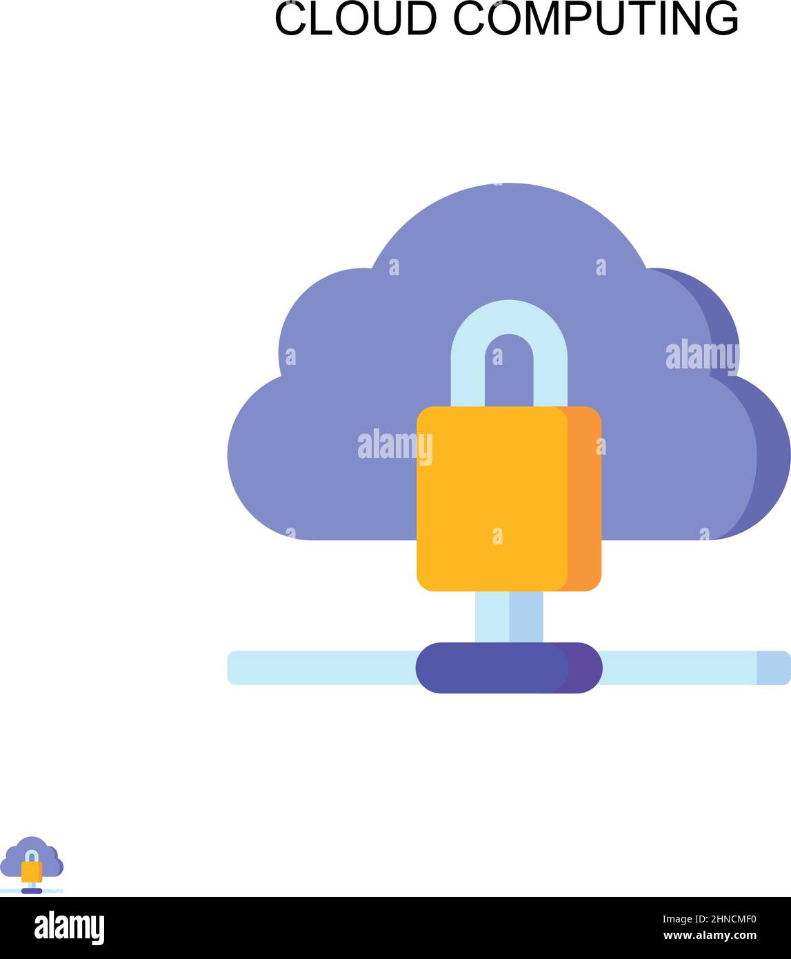 Cloud computing Simple vector icon. Illustration symbol design template ...