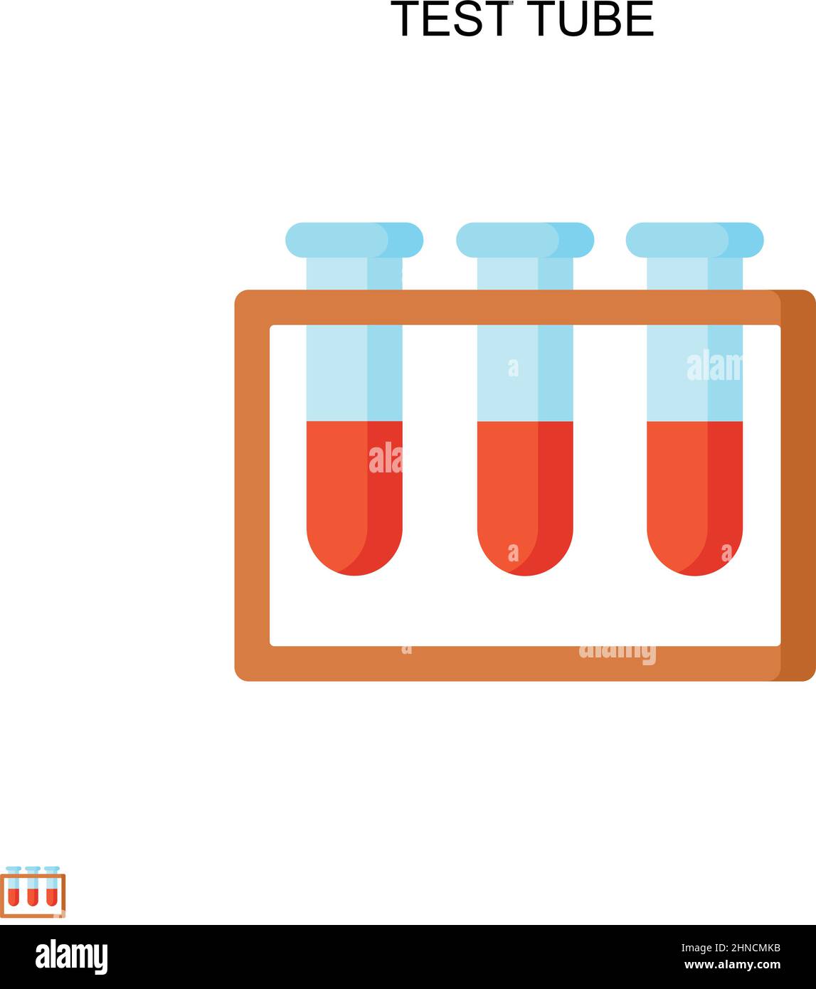 Test tube Simple vector icon. Illustration symbol design template for ...