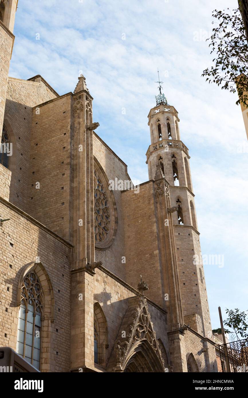 Santa Maria del Mar, Church in Barcelona's Gothic Quarter Stock Photo ...