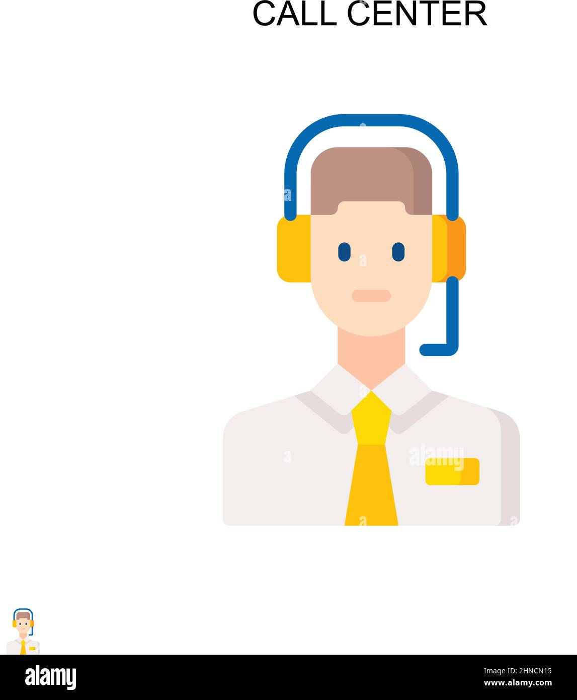 Call center Simple vector icon. Illustration symbol design template for ...