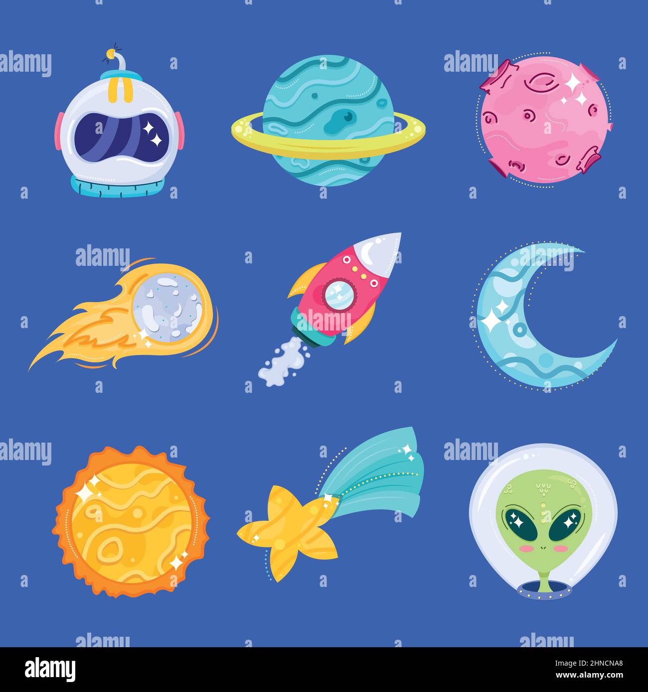 nine space universe set icons Stock Vector Image & Art - Alamy