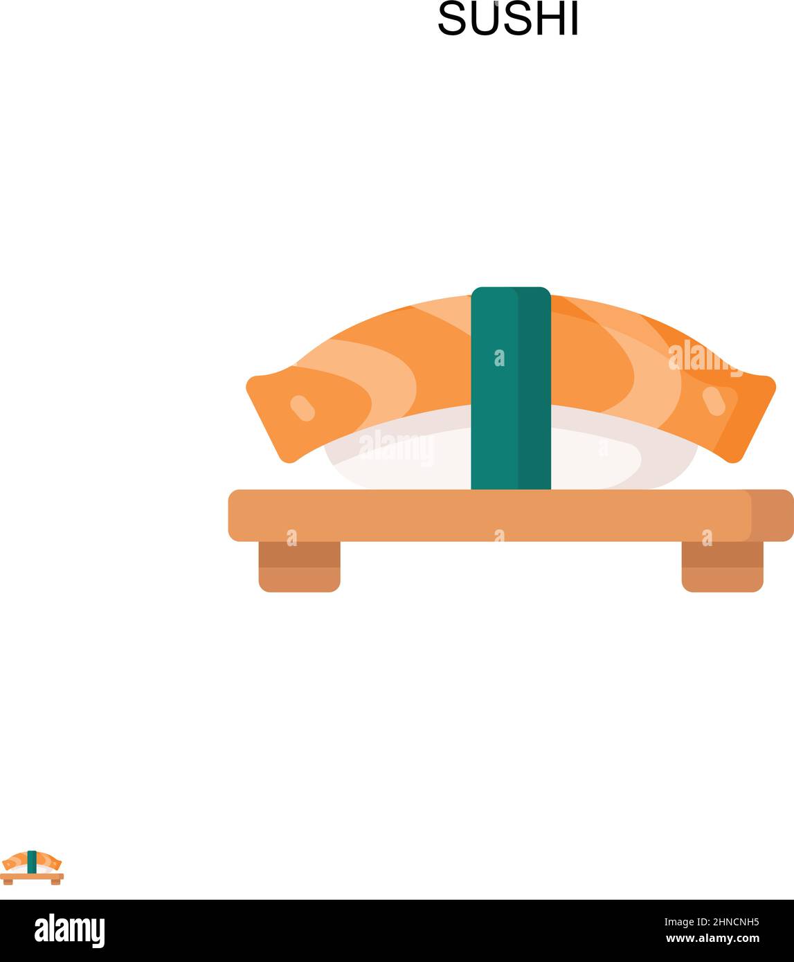 Sushi Simple vector icon. Illustration symbol design template for web ...