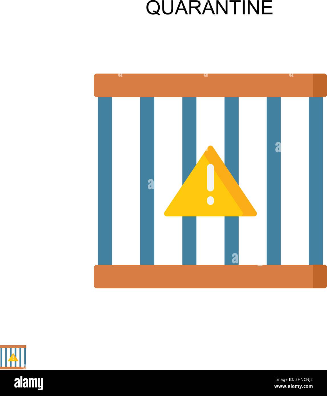 Quarantine Simple vector icon. Illustration symbol design template for ...