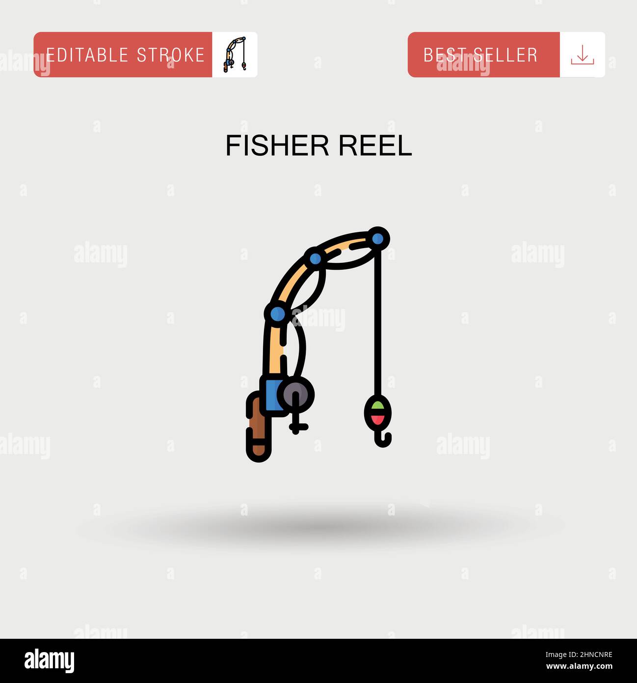 Fisher man holding hook Stock Vector Images - Alamy