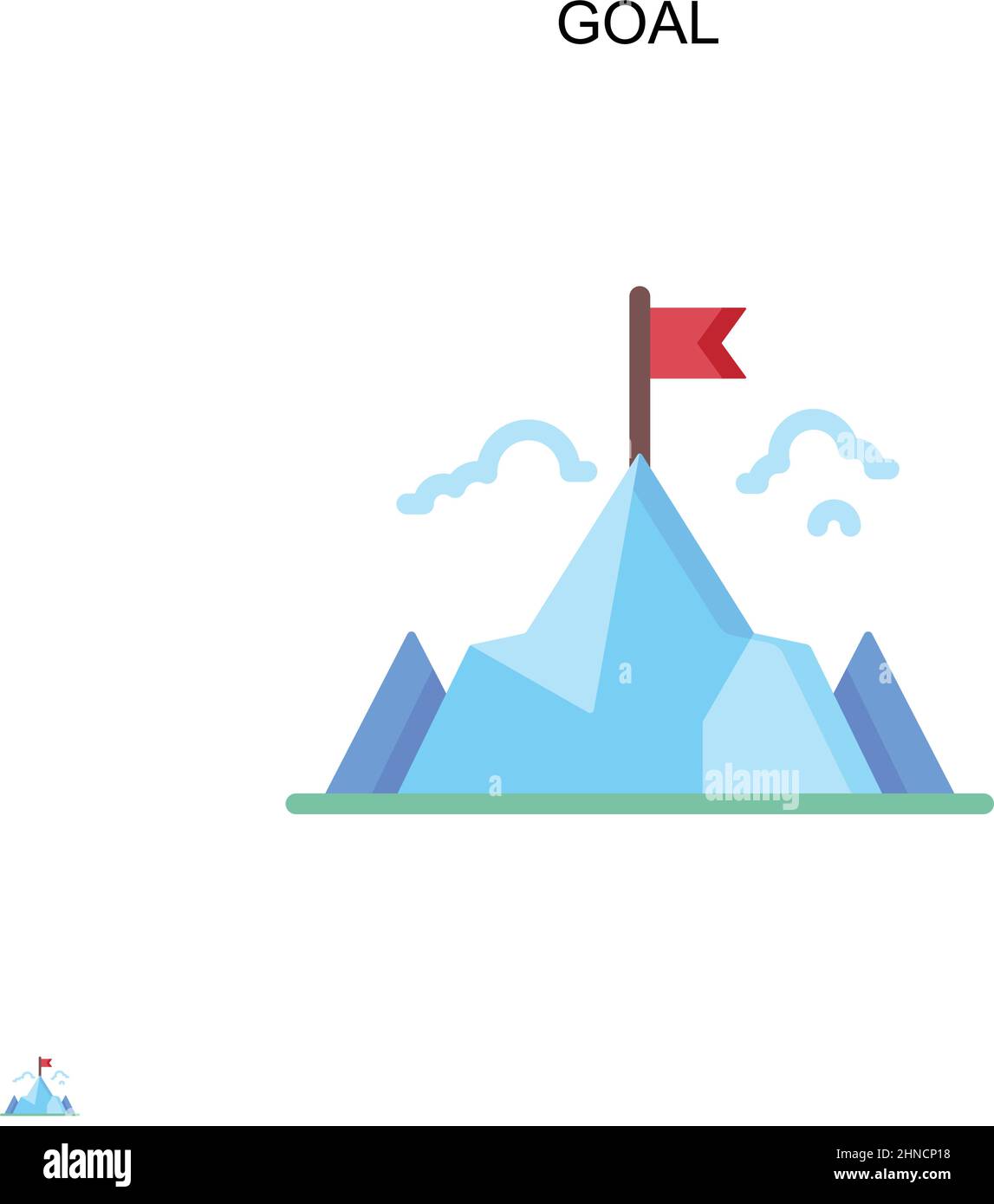 Goal Simple vector icon. Illustration symbol design template for web ...