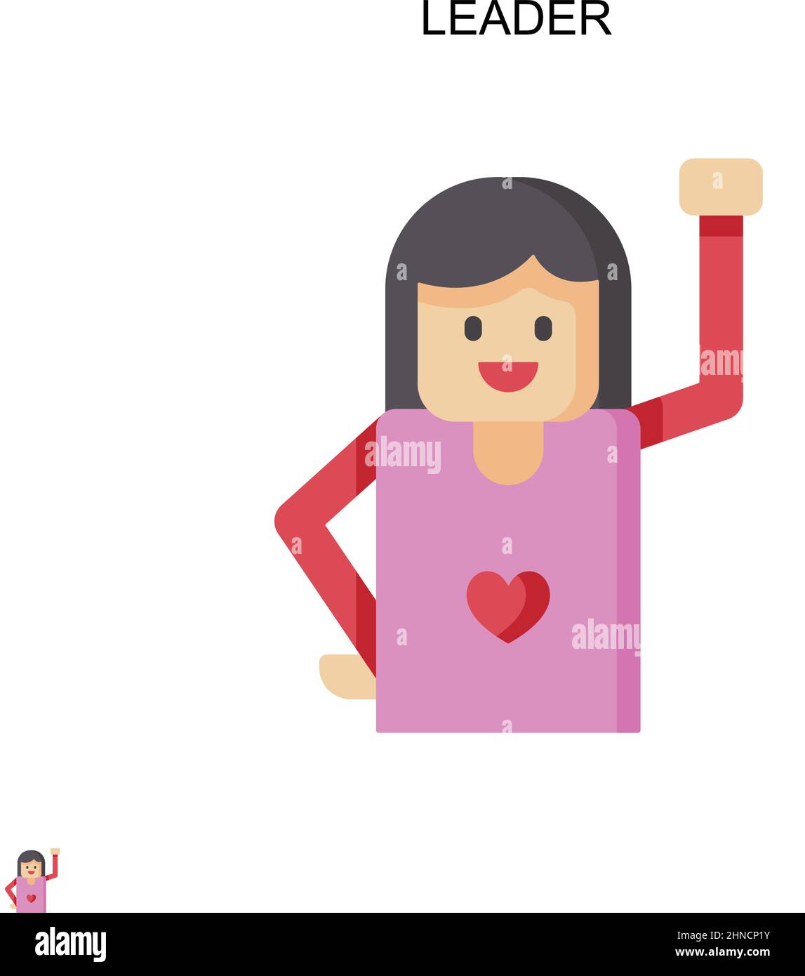 Leader Simple vector icon. Illustration symbol design template for web ...