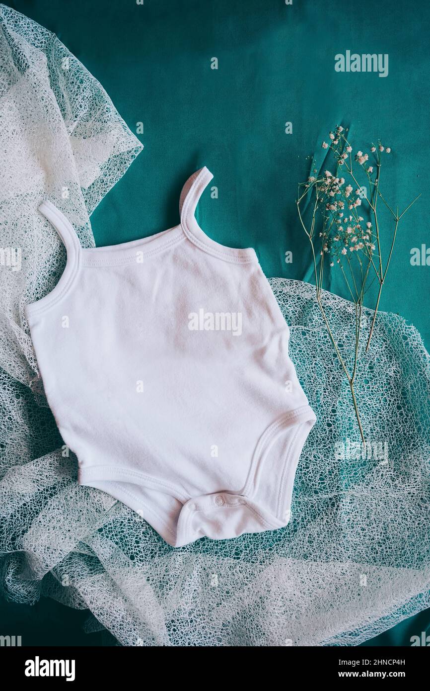 White summer body for a newborn baby Stock Photo - Alamy