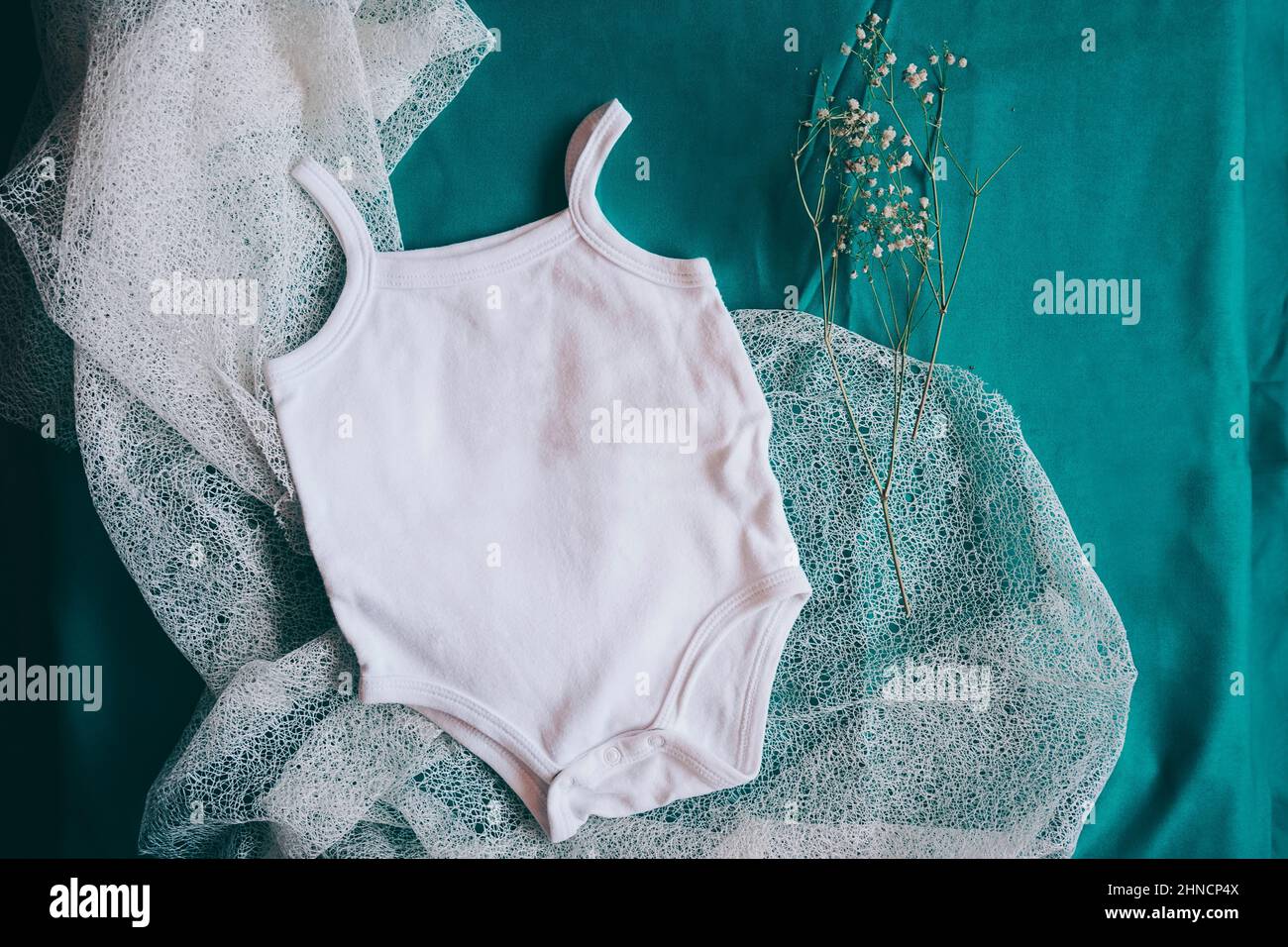 White summer body for a newborn baby Stock Photo - Alamy