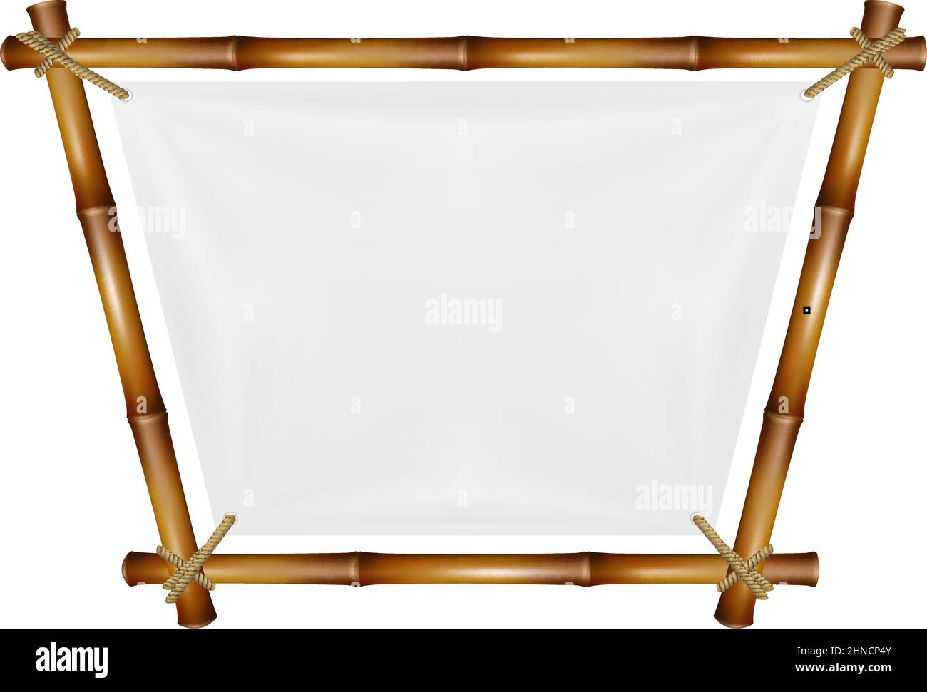 Bamboo frame. Decorative border in traditional rustic style Stock ...