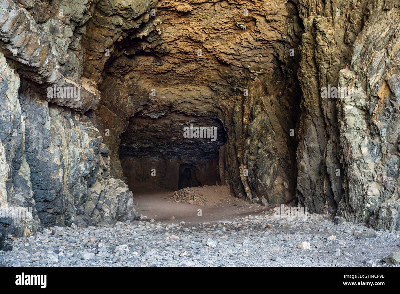 One of the caves of Ajuy (Cuevas de Ajuy), exposing Cretaceous oceanic ...
