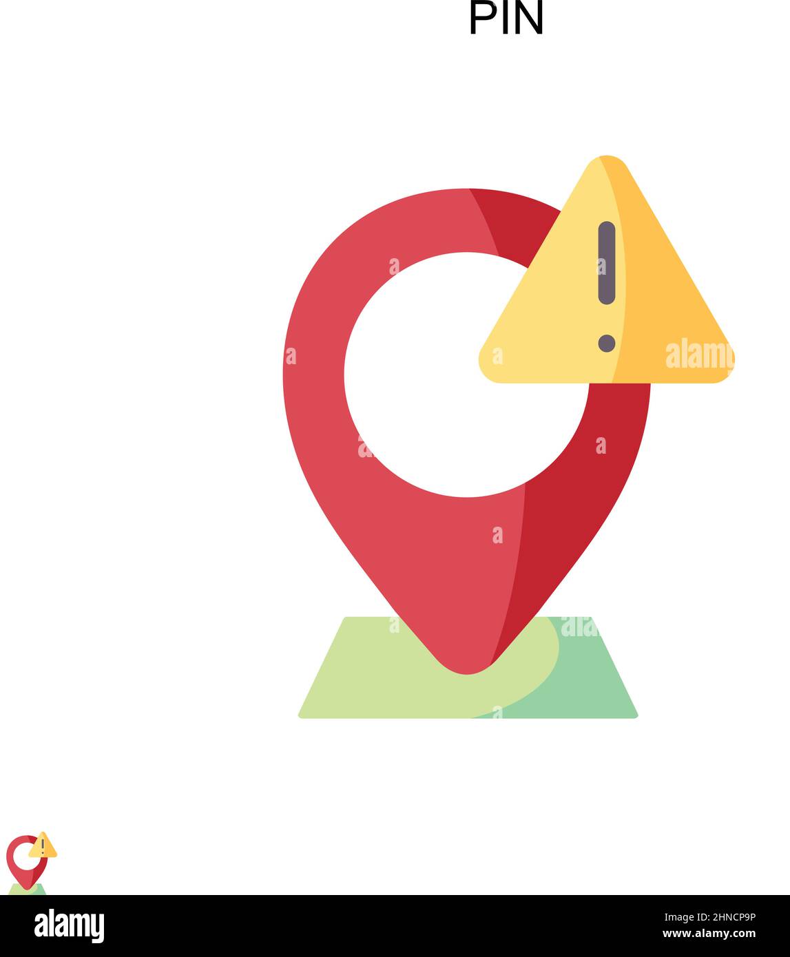 Pin Simple vector icon. Illustration symbol design template for web ...