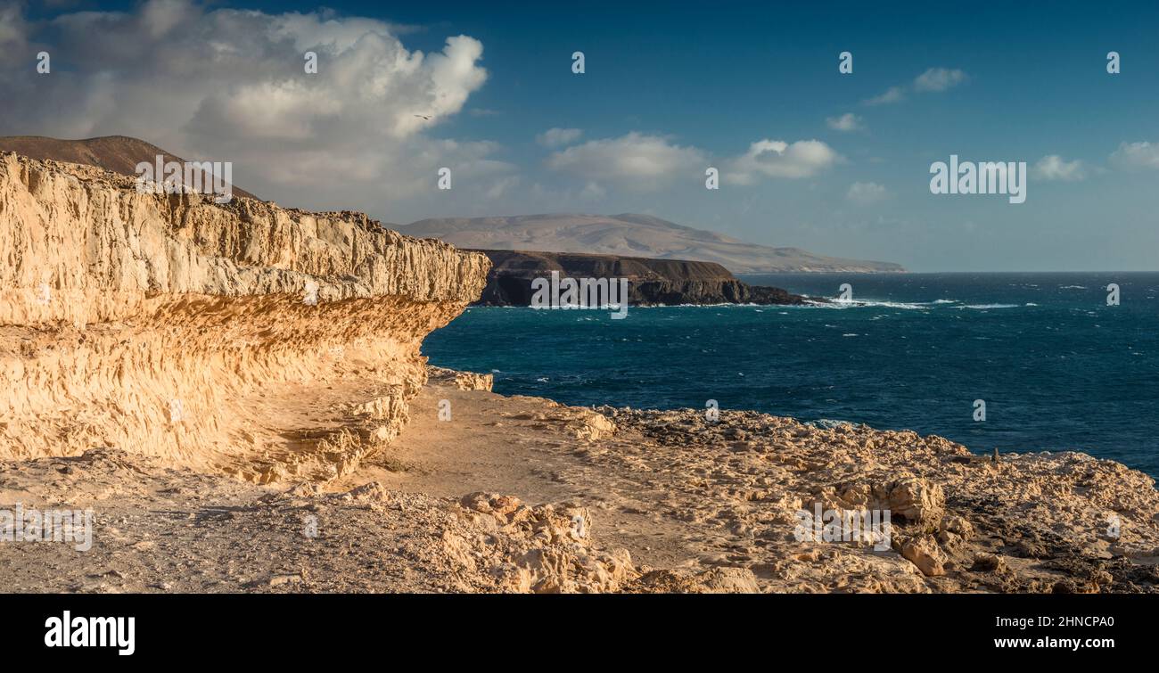 Sequence of Plicoene limestones formed from solidified calcareous sands ...