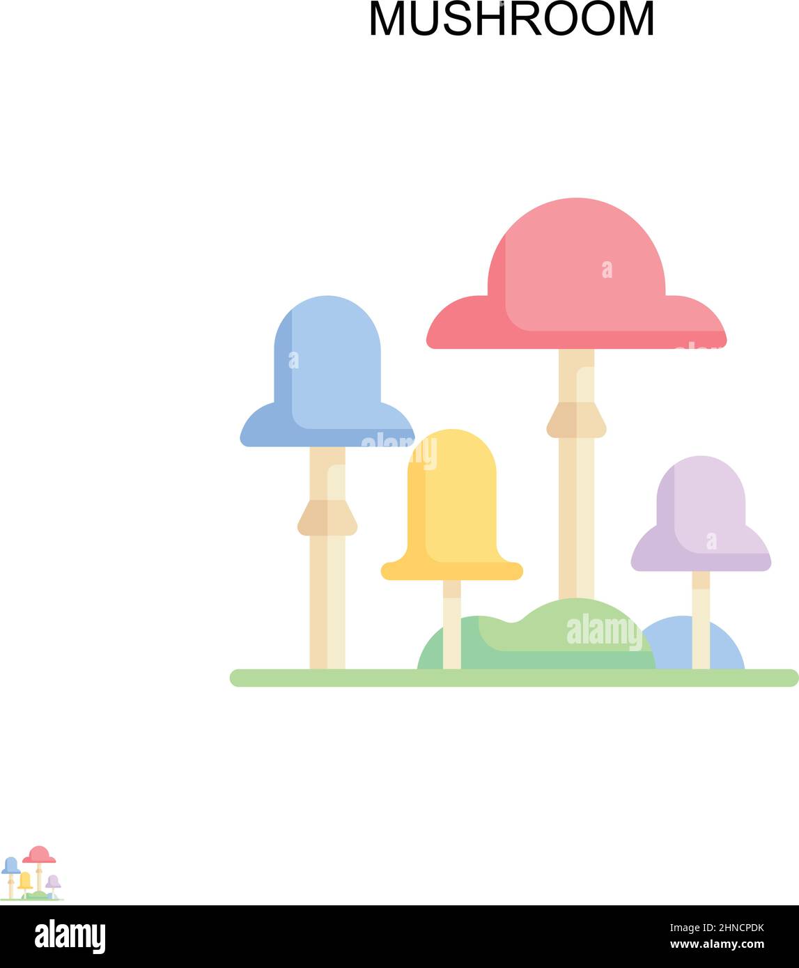 Mushroom Simple vector icon. Illustration symbol design template for ...
