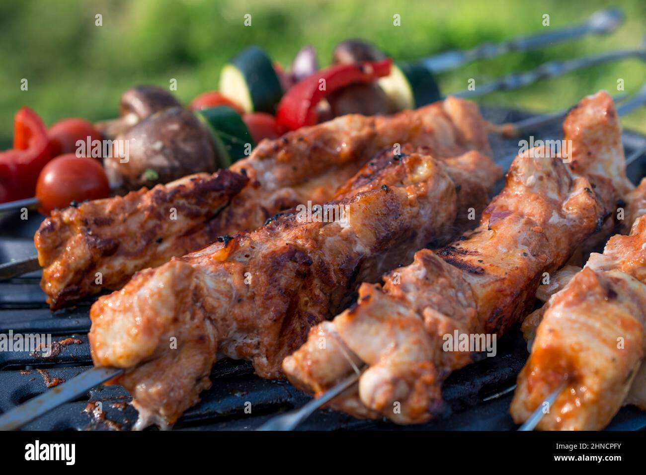 food grilled on grill Stock Photo - Alamy