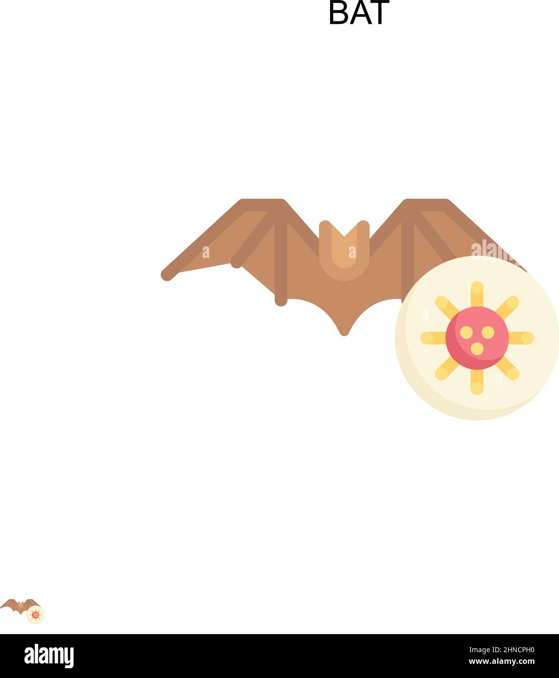 Bat Simple vector icon. Illustration symbol design template for web ...