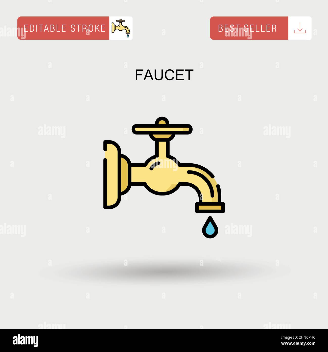 Glass faucet Stock Vector Images - Alamy