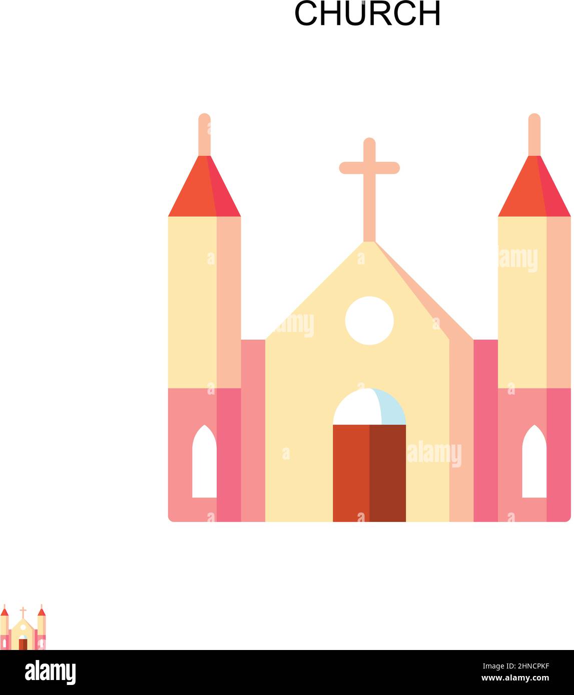 Church Simple vector icon. Illustration symbol design template for web ...