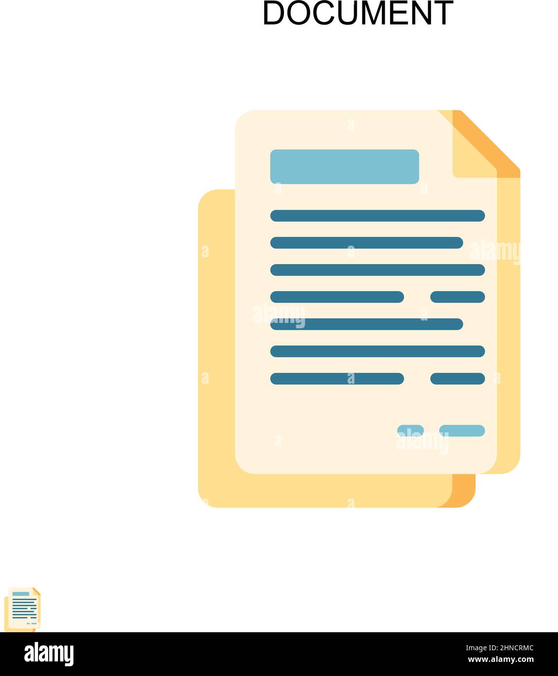 Document Simple vector icon. Illustration symbol design template for ...