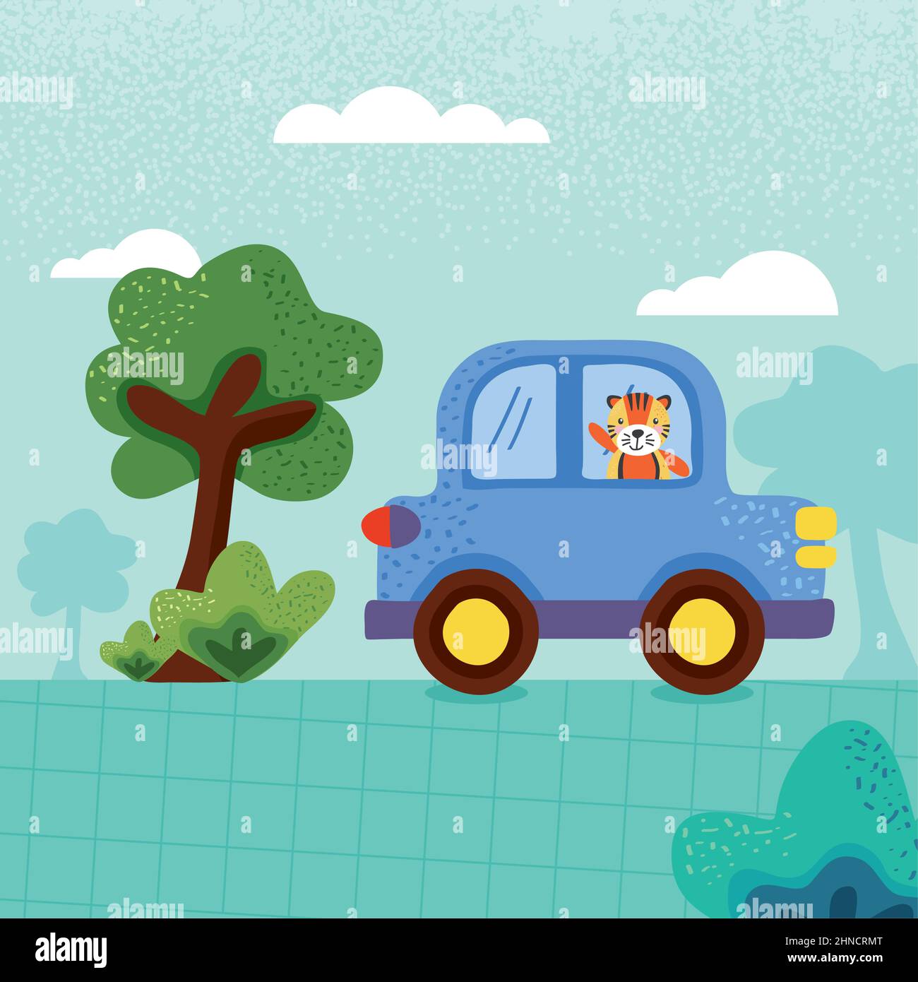 Cute little car Stock Vector Images - Alamy