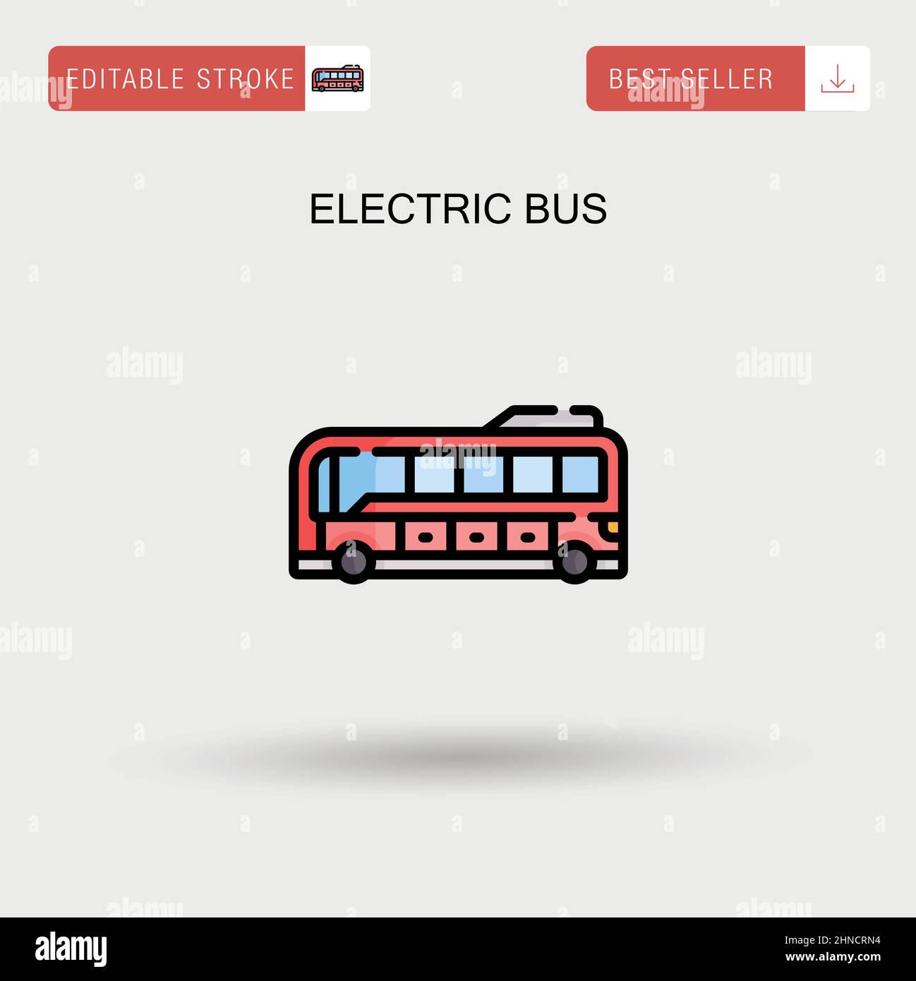 Electric bus Simple vector icon Stock Vector Image & Art - Alamy
