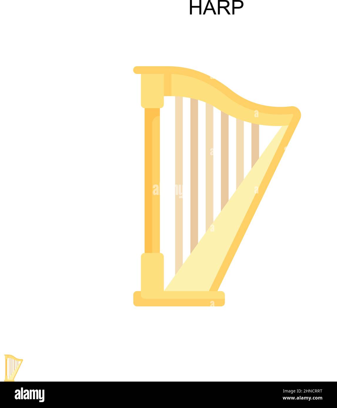 Harp Simple vector icon. Illustration symbol design template for web ...