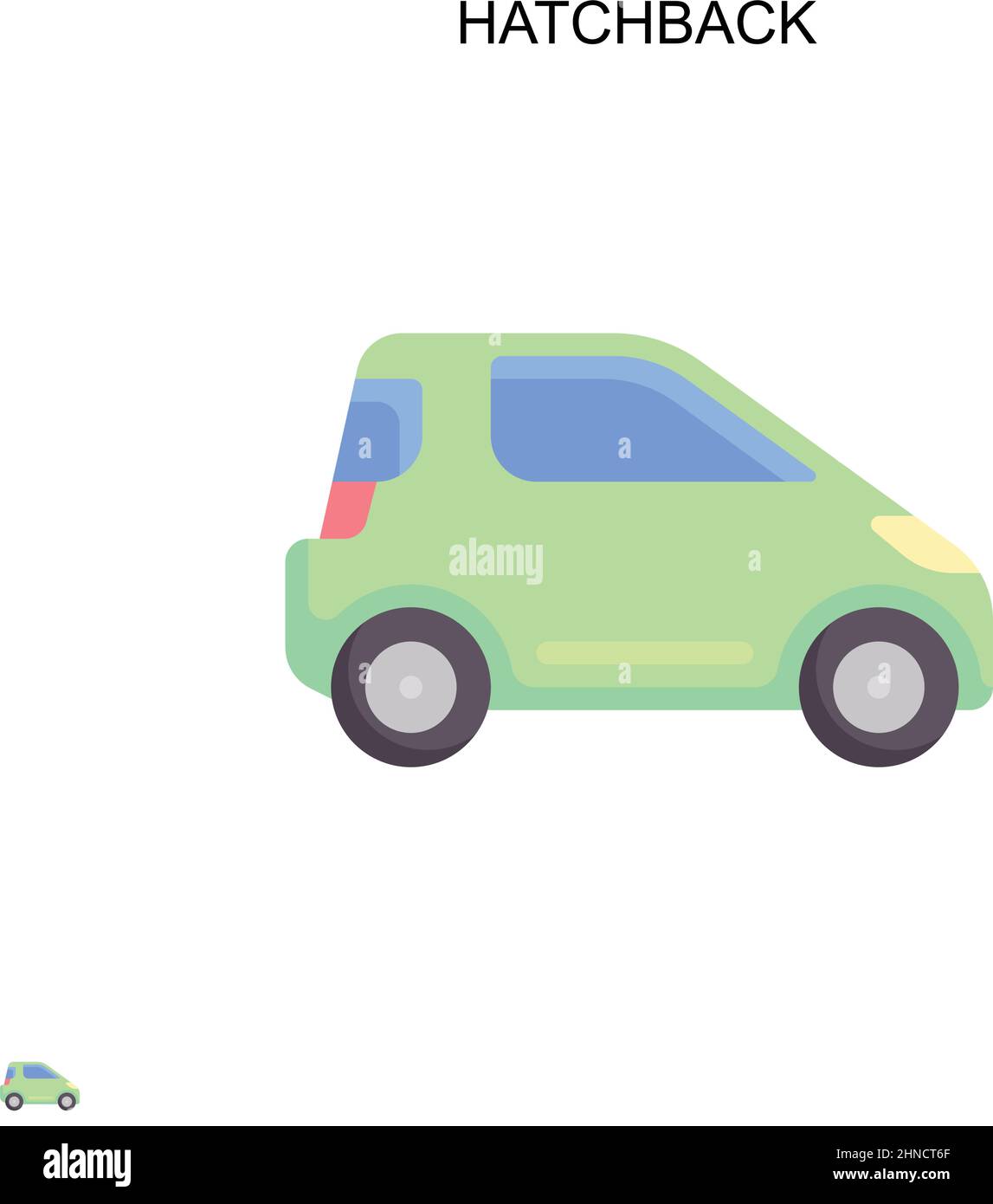 Hatchback car cartoon illustration hi-res stock photography and images ...