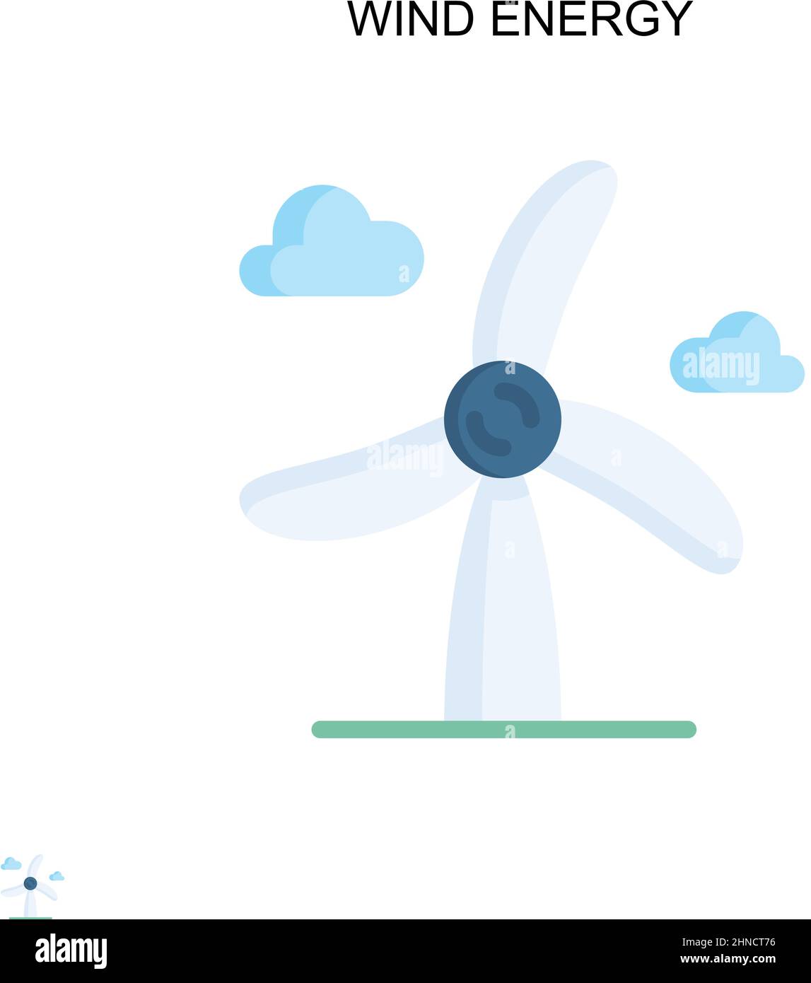 Wind energy Simple vector icon. Illustration symbol design template for ...