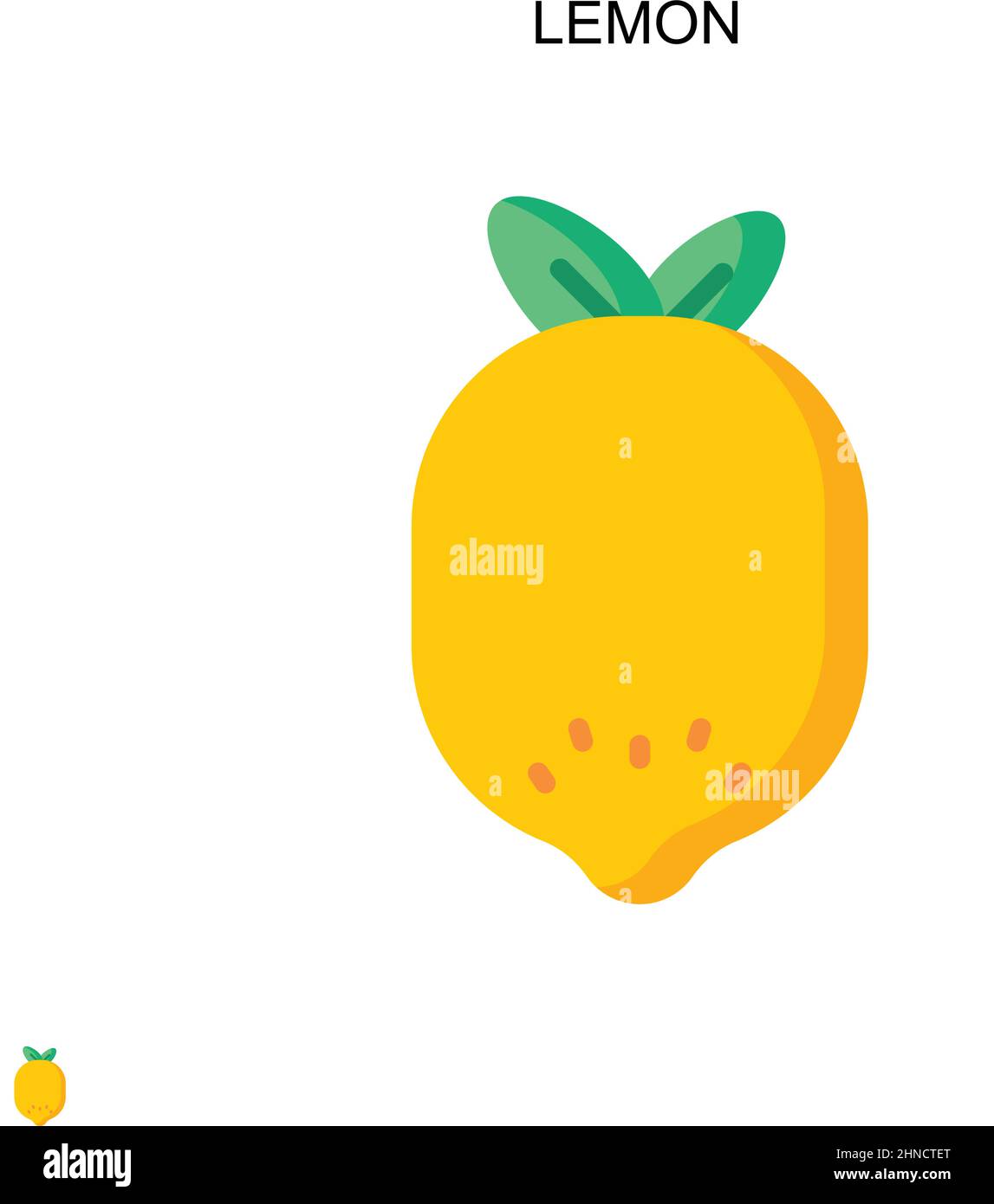Lemon Simple vector icon. Illustration symbol design template for web ...