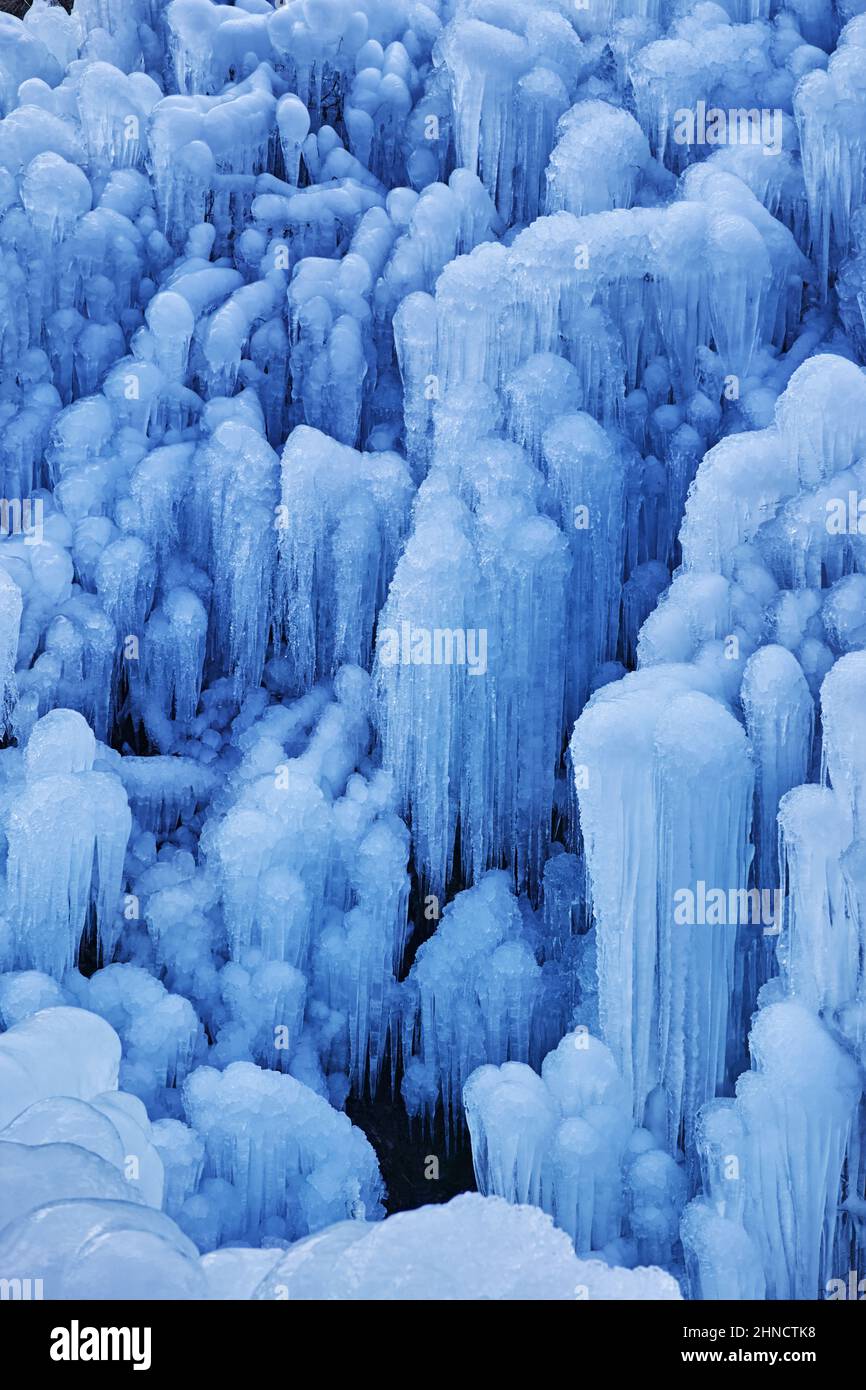 Ice Pillars At Ashigakubo, Saitama Prefecture Stock Photo - Alamy