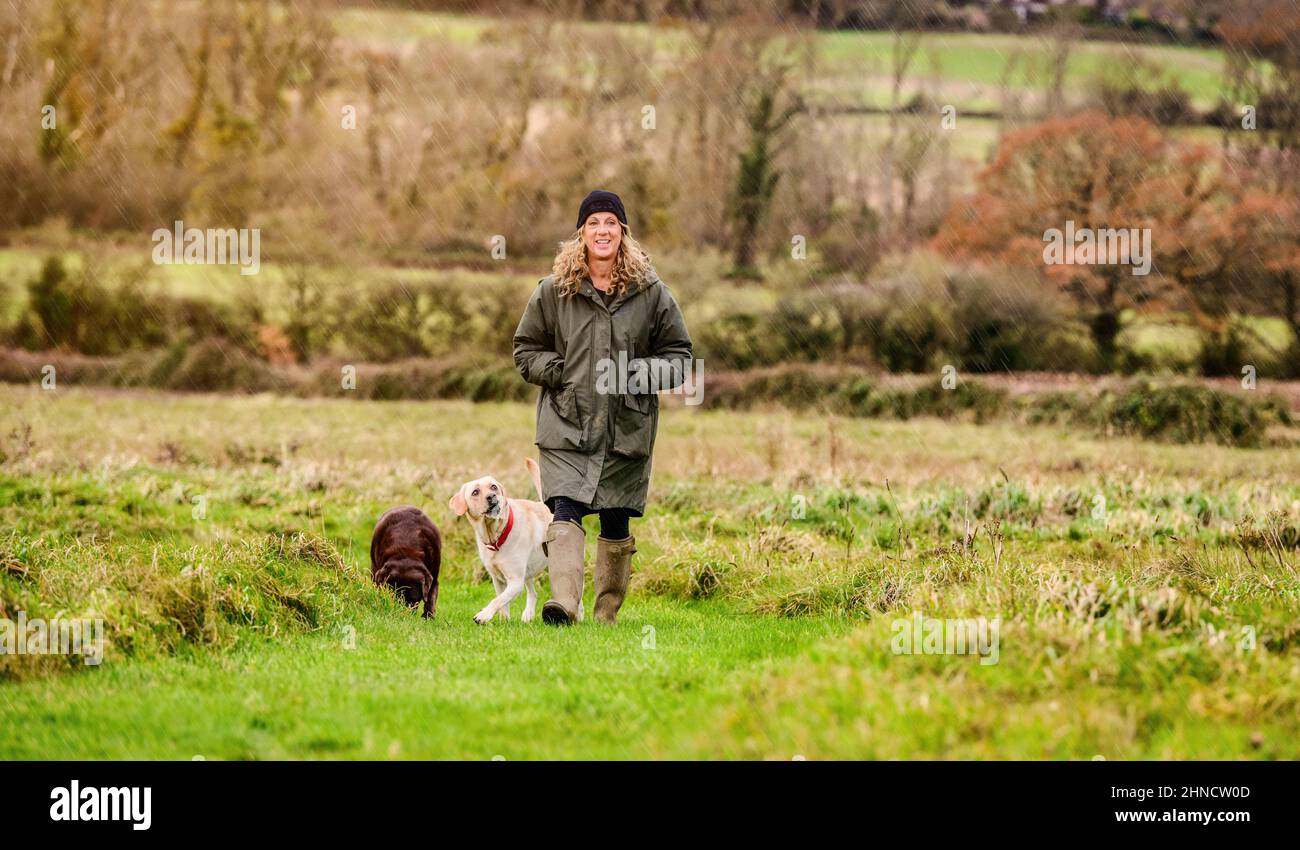 Olympian Sally Gunnell and her husband Jon at their home in East Sussex ...
