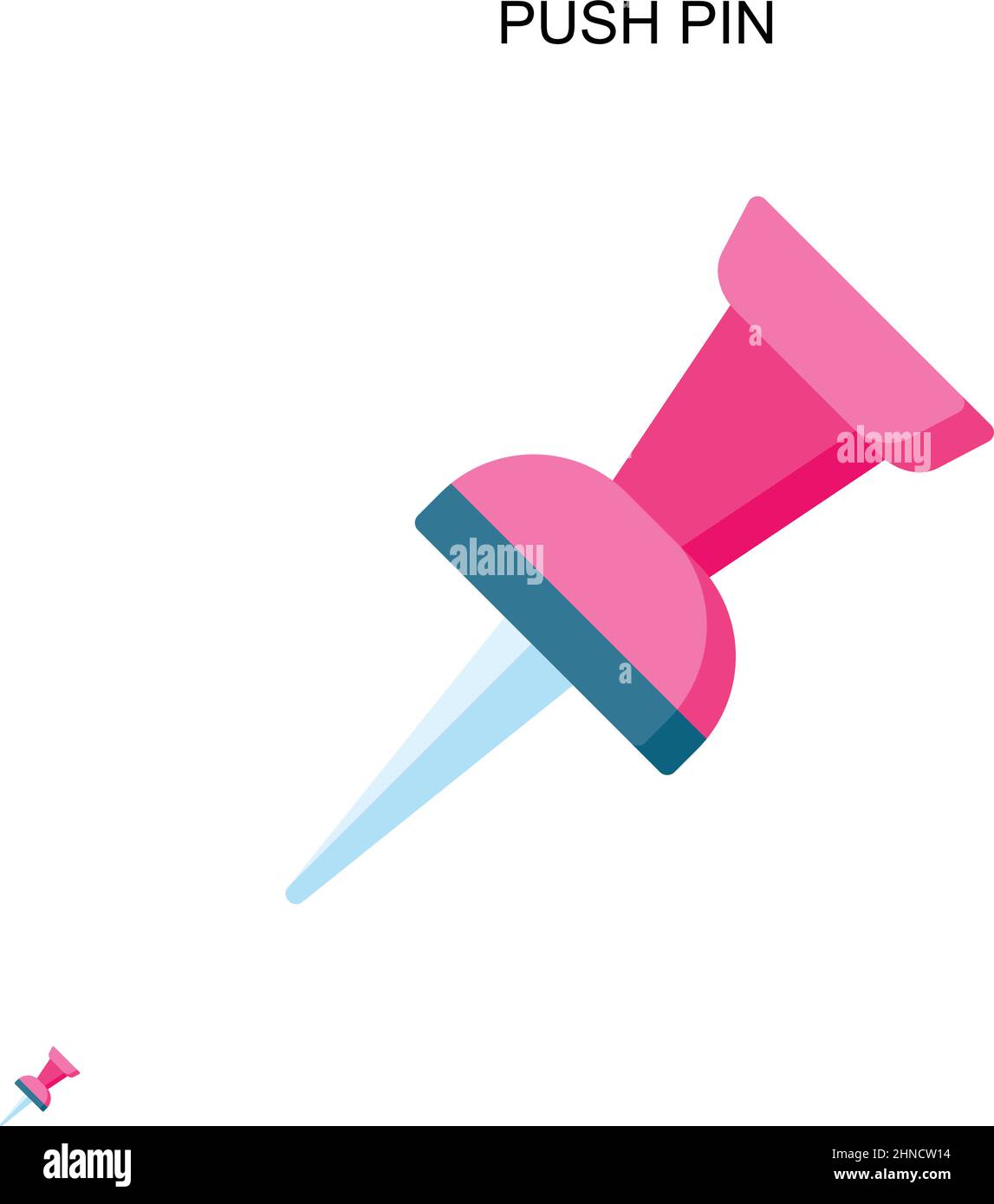 Push Pin Simple Vector Icon Illustration Symbol Design Template For Web Mobile Ui Element Stock