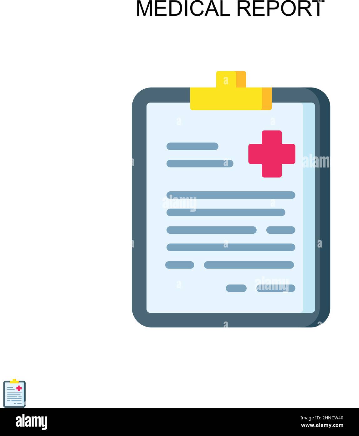 Medical report Simple vector icon. Illustration symbol design template ...