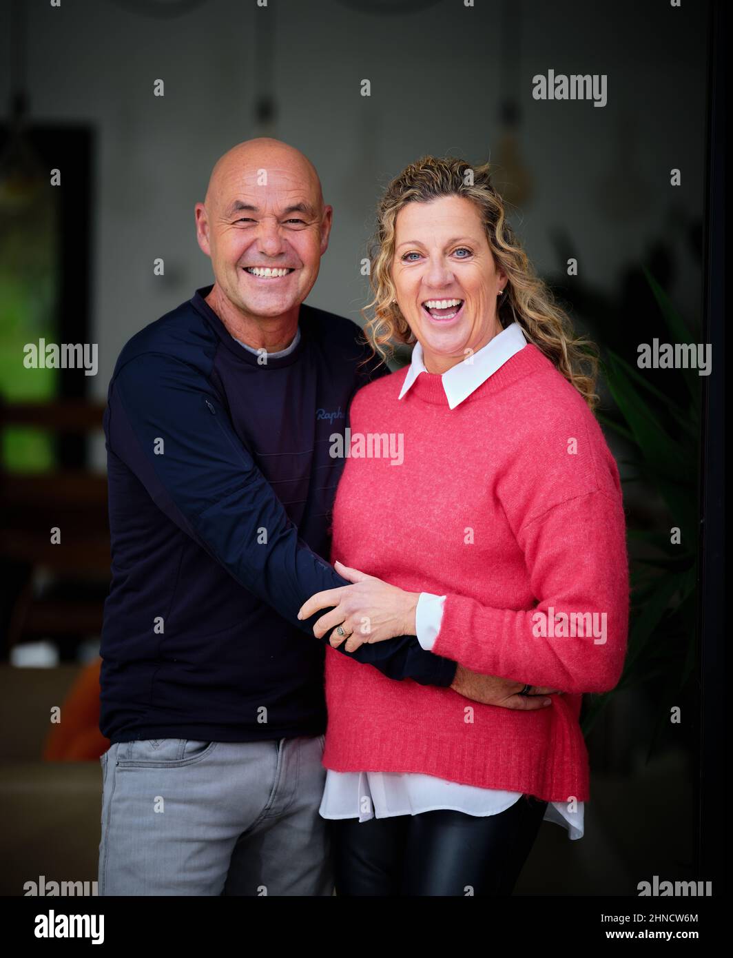 Olympian Sally Gunnell and her husband Jon at their home in East Sussex ...