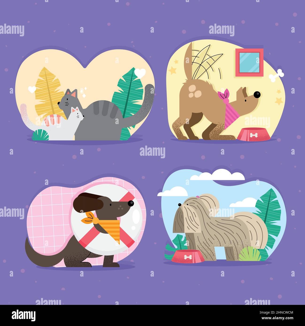 group of cute pets characters Stock Vector Image & Art - Alamy