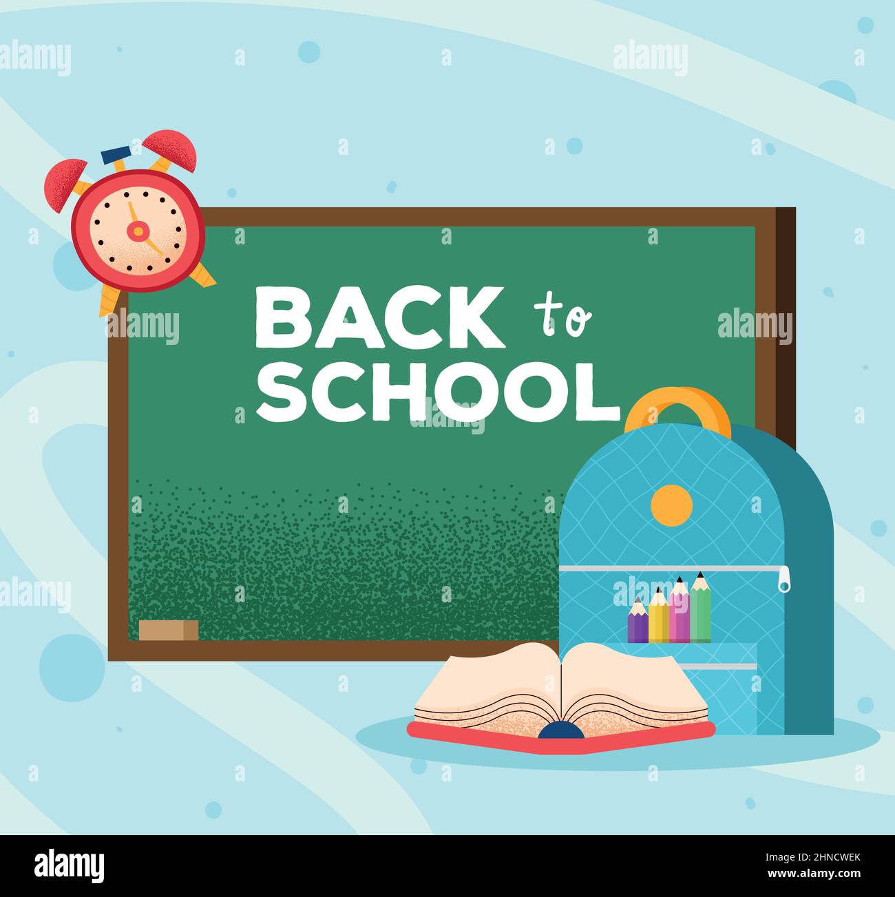 back to school lettering and chalkboard poster Stock Vector Image & Art ...
