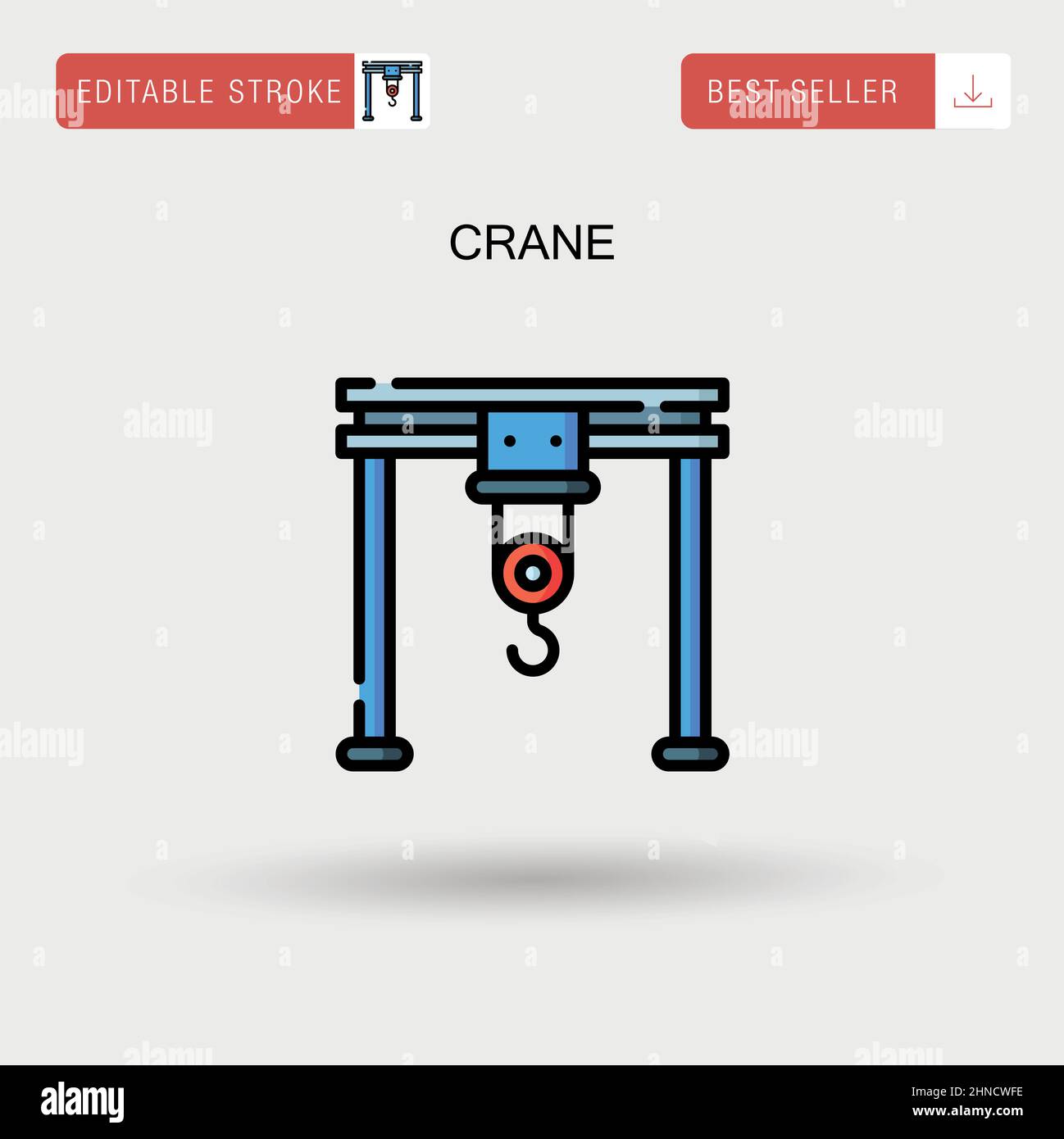 Crane Simple vector icon Stock Vector Image & Art - Alamy