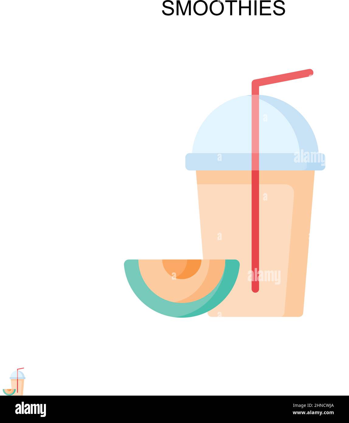 Smoothies Simple vector icon. Illustration symbol design template for ...