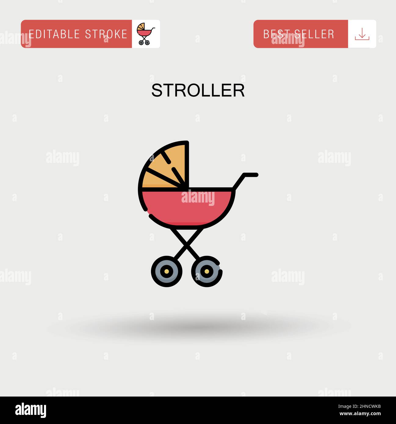 Stroller Simple vector icon Stock Vector Image & Art - Alamy