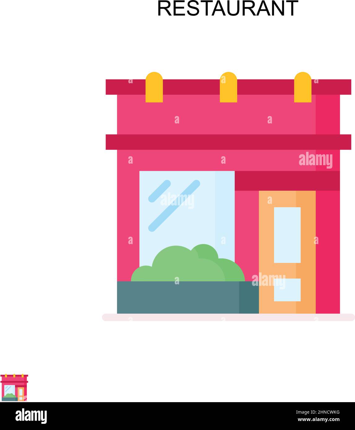 Restaurant Simple vector icon. Illustration symbol design template for ...