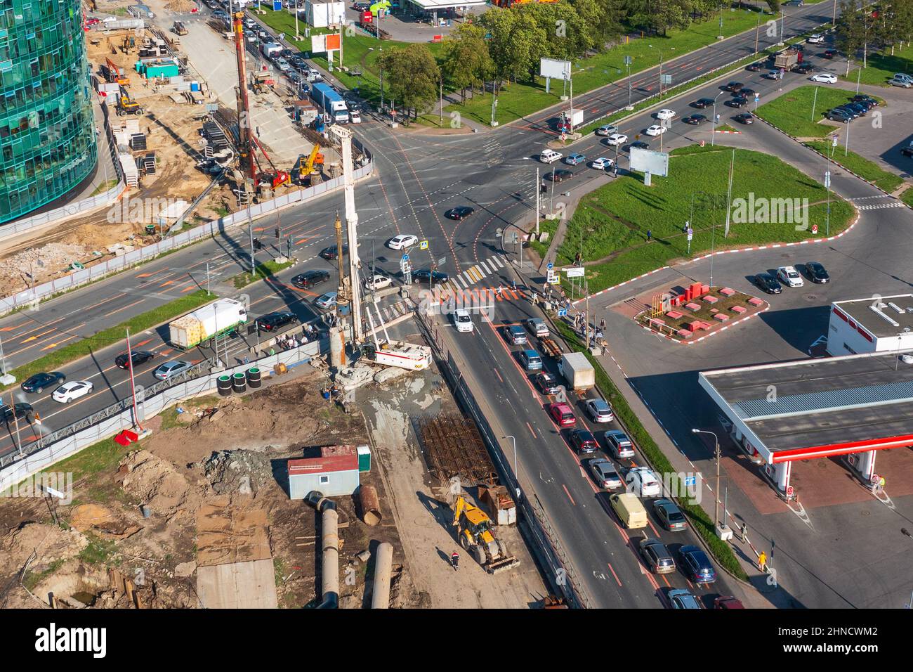 Reconstruction of a city road, construction of an interchange at a ...