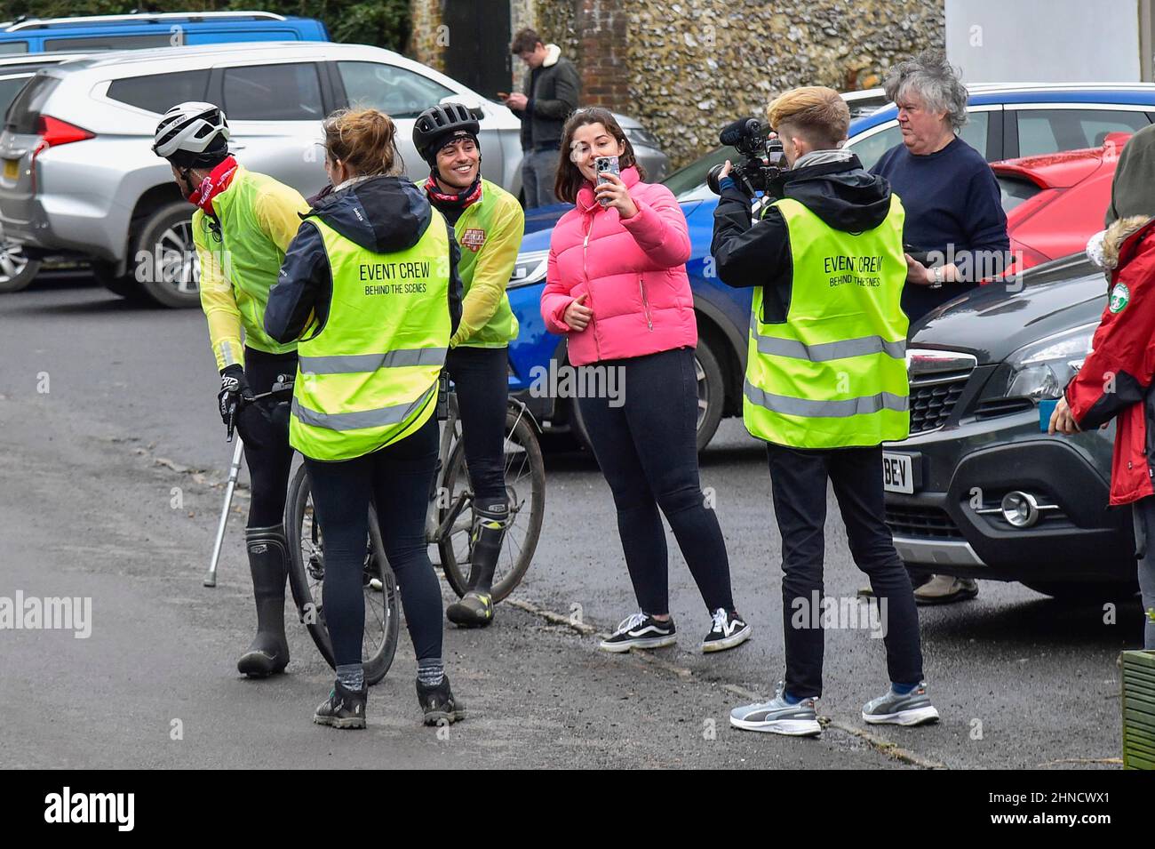Milton Abbas, Dorset, UK. 16th February 2022. Olympic gold medalists ...