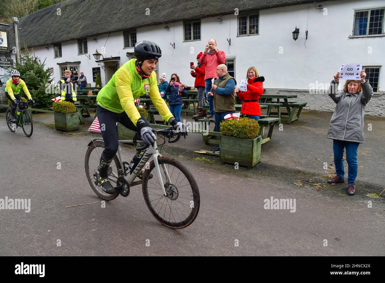 Milton Abbas, Dorset, UK. 16th February 2022. Olympic gold medalists ...